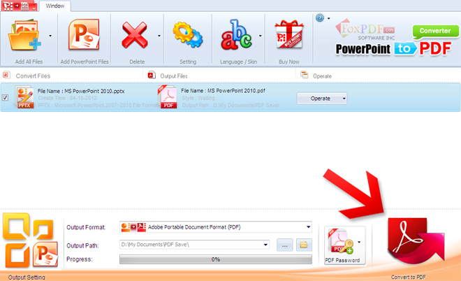 FoxPDF PPTX To PDF Converter PPT To PDF Converter Convert PPT To PDF Convert PowerPoint To 